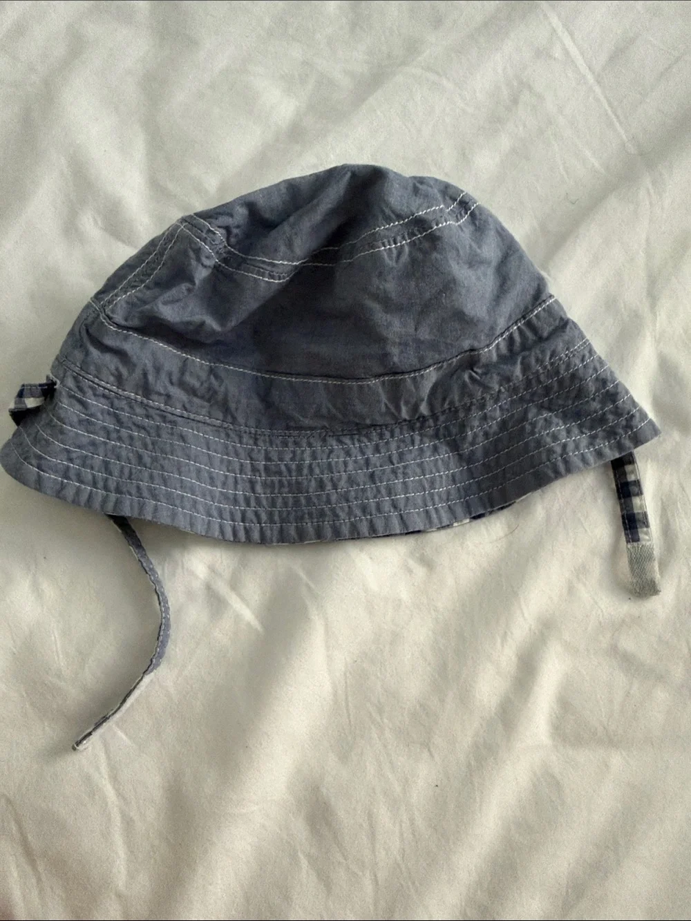 Accessories | Lightweight Slate Reversible Blue Bucket Hat Baby 3months ...